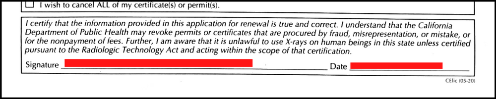 How to renew your California Fluoroscopy License